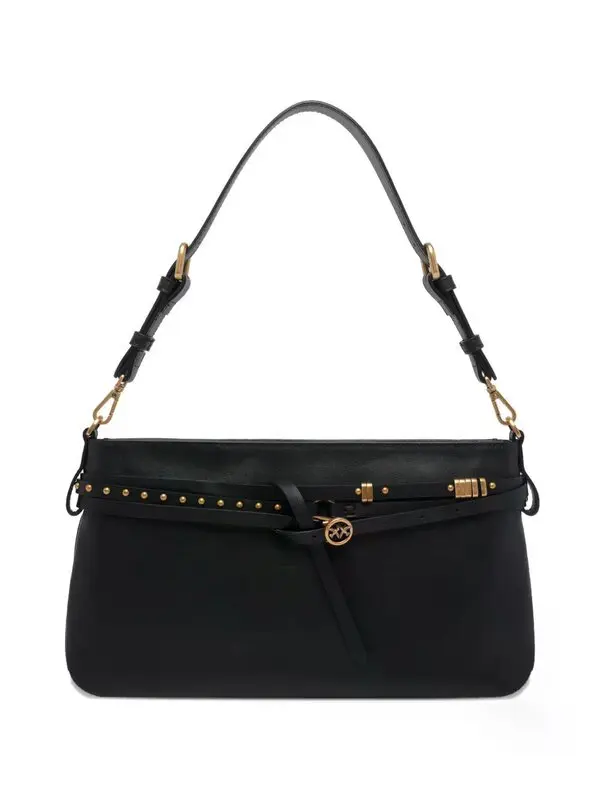 Pinko Studded Logo Shoulder Bag
