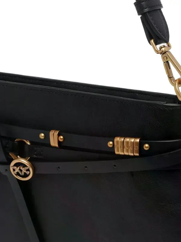 Pinko Studded Logo Shoulder Bag