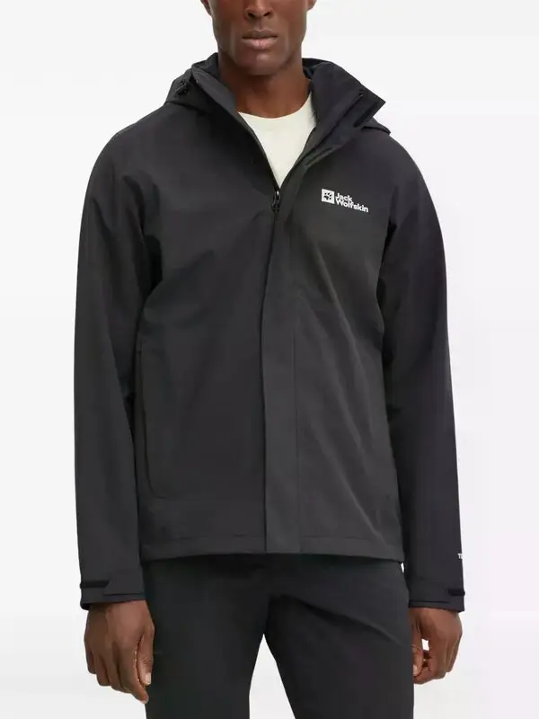JACK WOLFSKIN Logo Hooded Performance Jacket