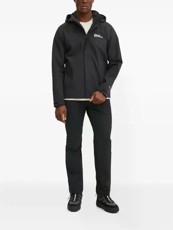 JACK WOLFSKIN Logo Hooded Performance Jacket