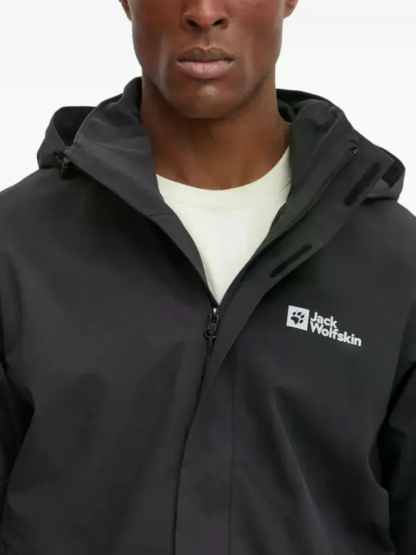 JACK WOLFSKIN Logo Hooded Performance Jacket
