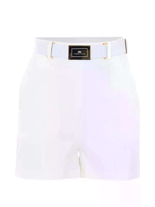 Elisabetta Franchi Belted Shorts - White