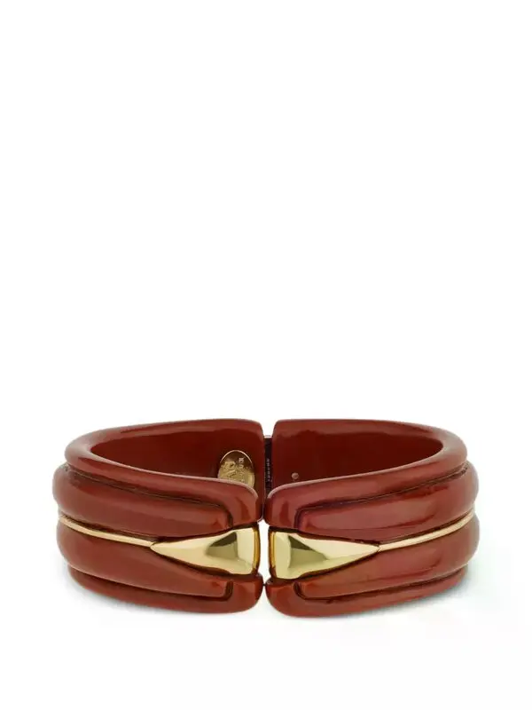 Gas Bijoux Cume Ribbed Bangle Bracelet - Brown