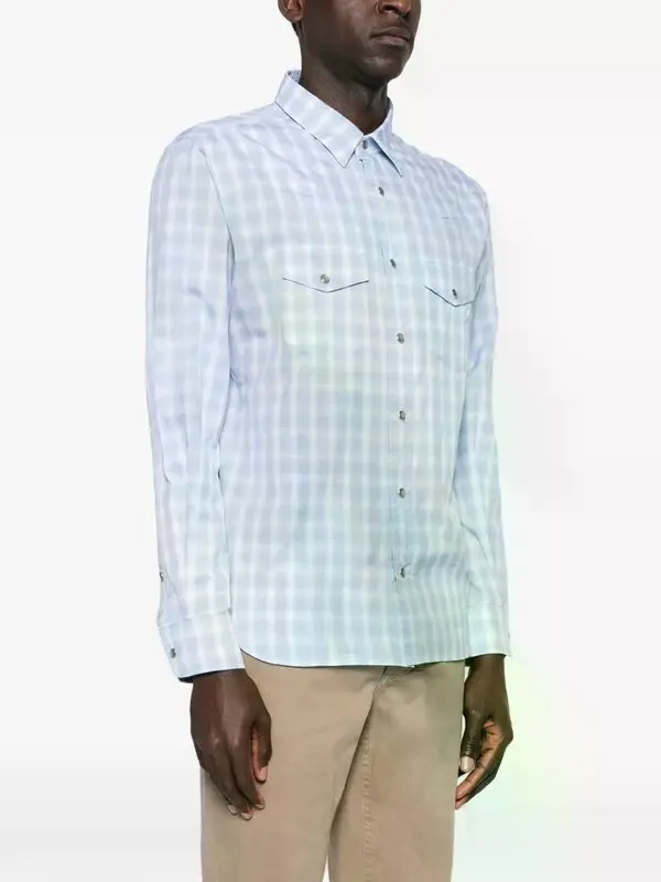 TOM FORD Check Snap-button Shirt