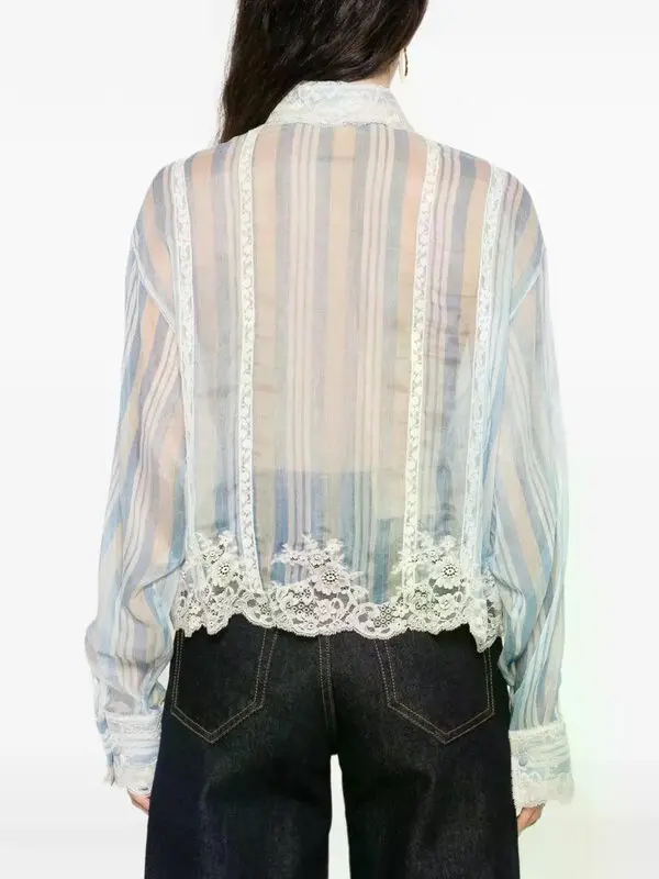 Ermanno Scervino Lace Striped Blouse