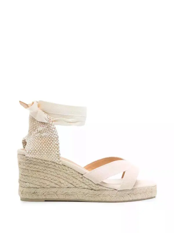 CastaÑer Bailey Lace-up Wedge Espadrilles - Neutrals