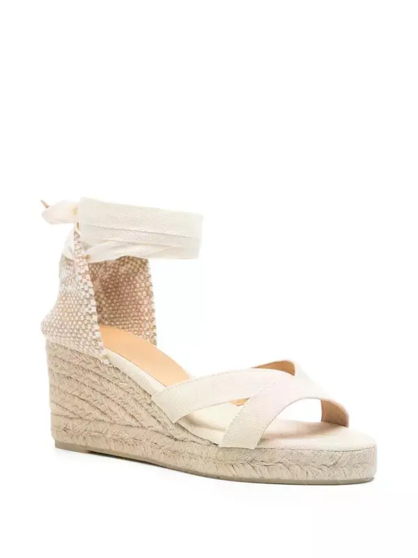 CastaÑer Bailey Lace-up Wedge Espadrilles - Neutrals