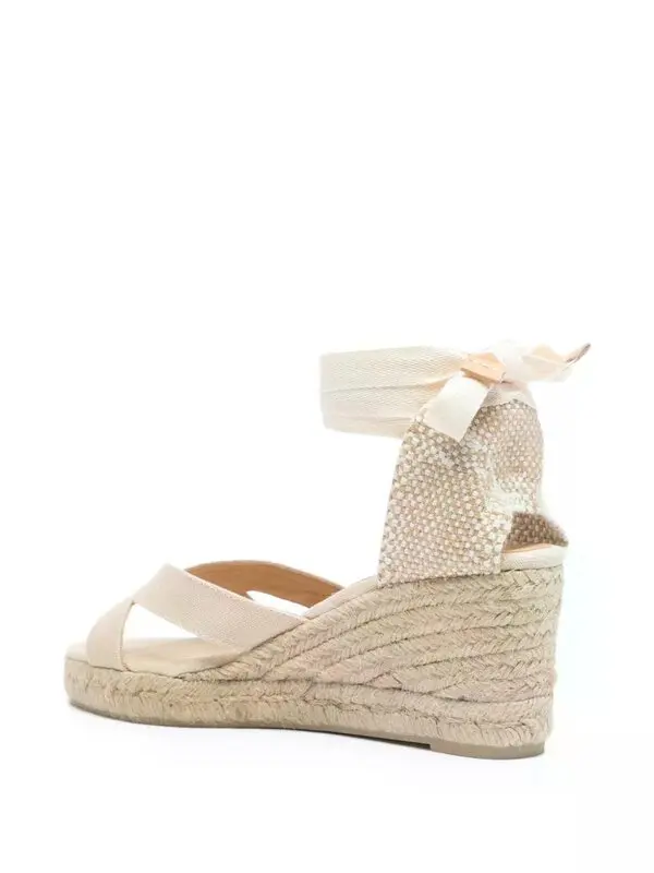 CastaÑer Bailey Lace-up Wedge Espadrilles - Neutrals