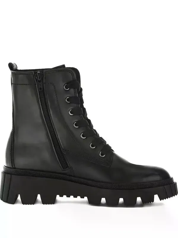 Gabor Lace-up Combat Boots - Black