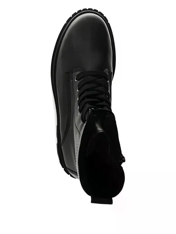 Gabor Lace-up Combat Boots - Black