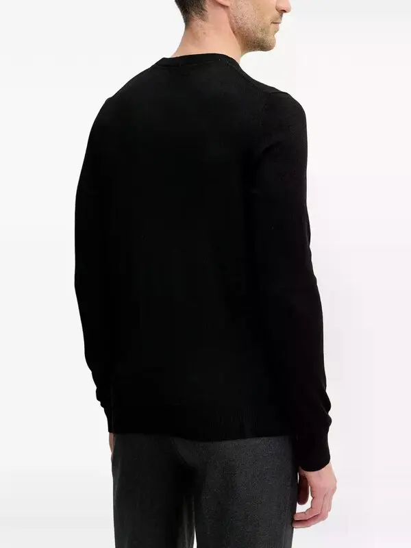 Guess Crew Neck Long-sleeve Sweater - Black