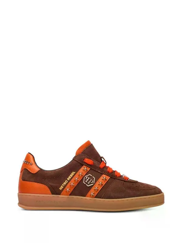 Philipp Plein Rebel Studded Sneakers - Brown