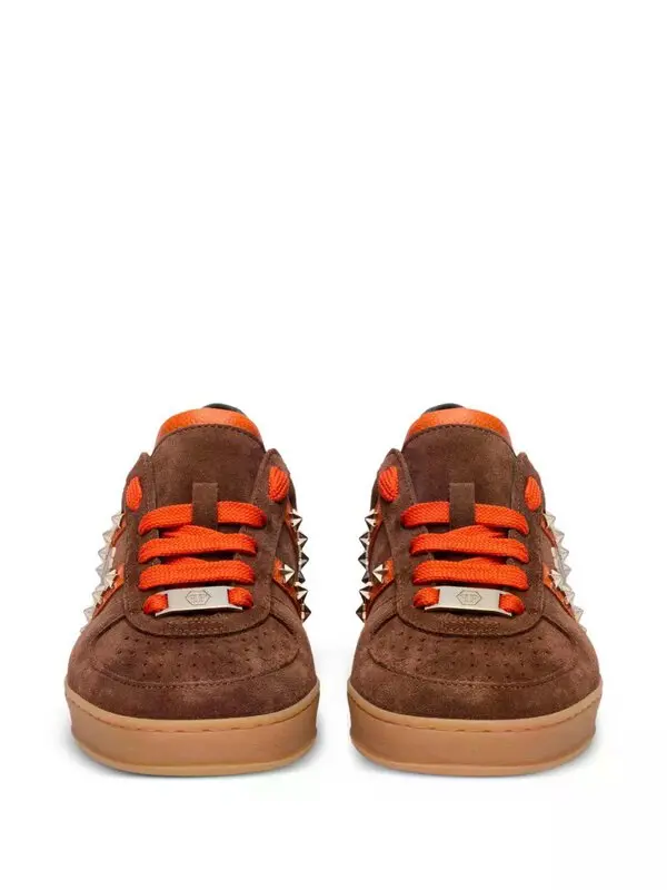 Philipp Plein Rebel Studded Sneakers - Brown