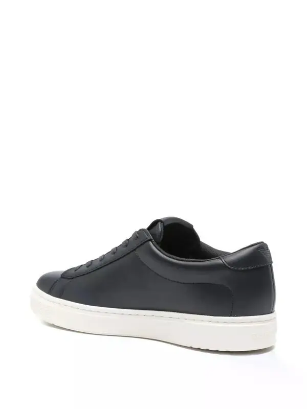 Emporio Armani Lace-up Round Toe Flat Sole Sneakers