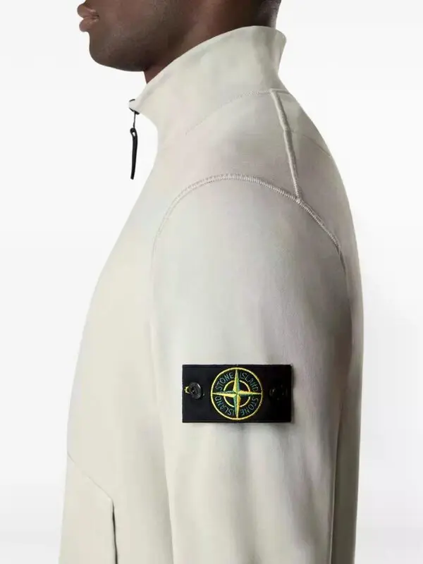 Stone Island Zip Mock-neck Sweatshirt