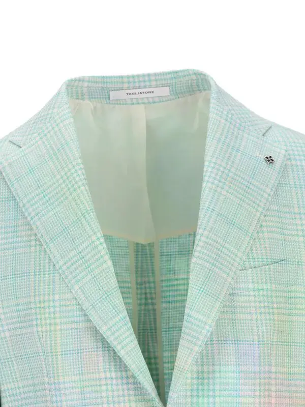 Tagliatore Checked Blazer - Blue