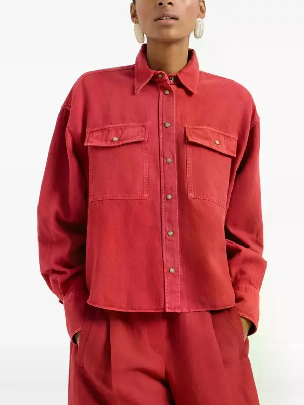 Brunello Cucinelli Garment-dyed Shirt - Red
