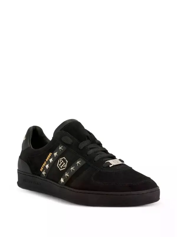 Philipp Plein Rebel Studded Low-top Sneakers - Black