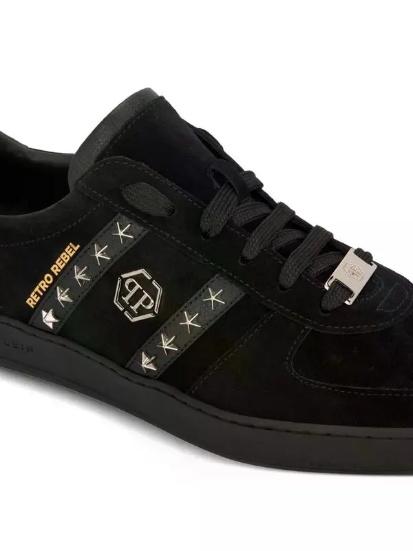 Philipp Plein Rebel Studded Low-top Sneakers - Black