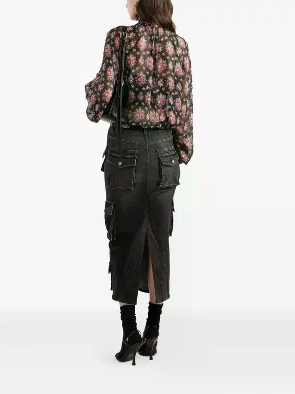 Dolce & Gabbana Cargo-pocket Midi Skirt - Black