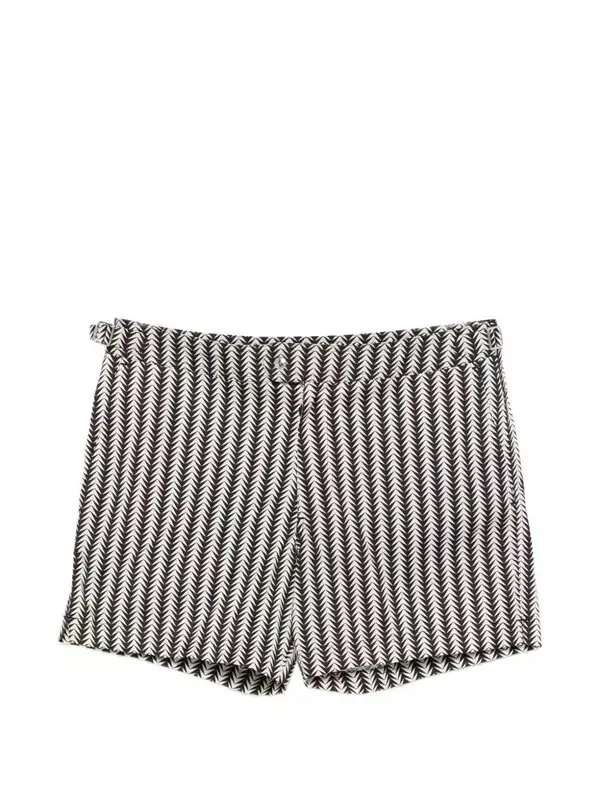 TOM FORD Patterned Swim Shorts - Black