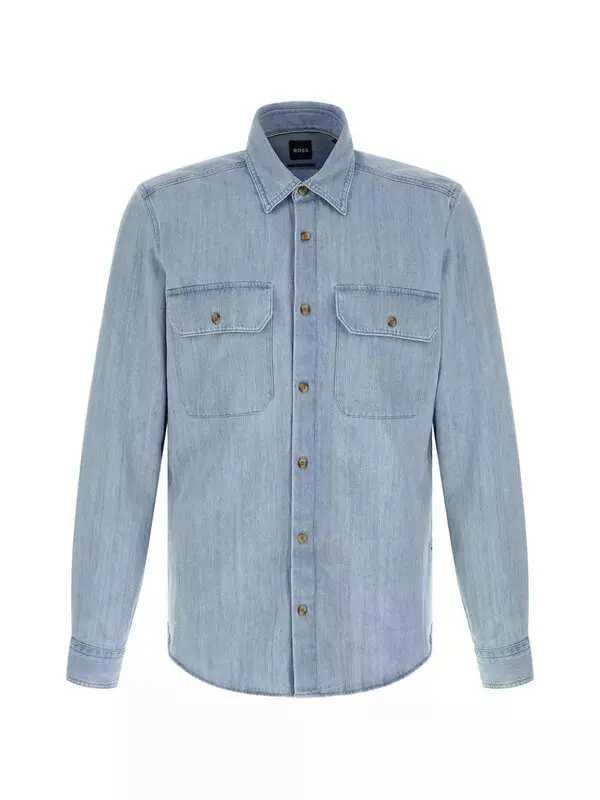 BOSS H-liam Buttoned Chest-pockets Shirt