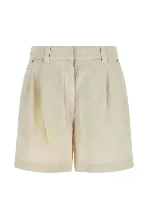 Brunello Cucinelli Monili-detail Concealed-fastening Shorts - Neutrals