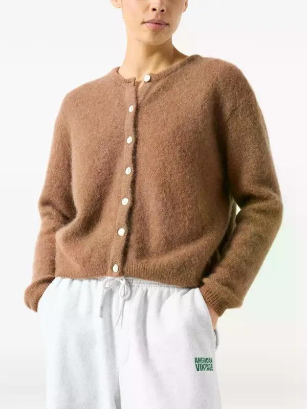 American Vintage Crew-neck Cardigan - Brown