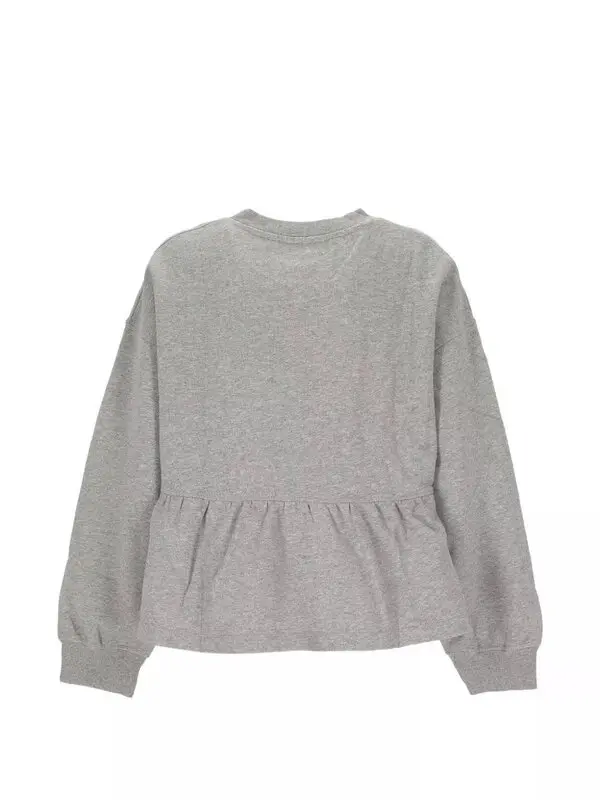 GANNI Crew-neck Ruffled Sweatshirt