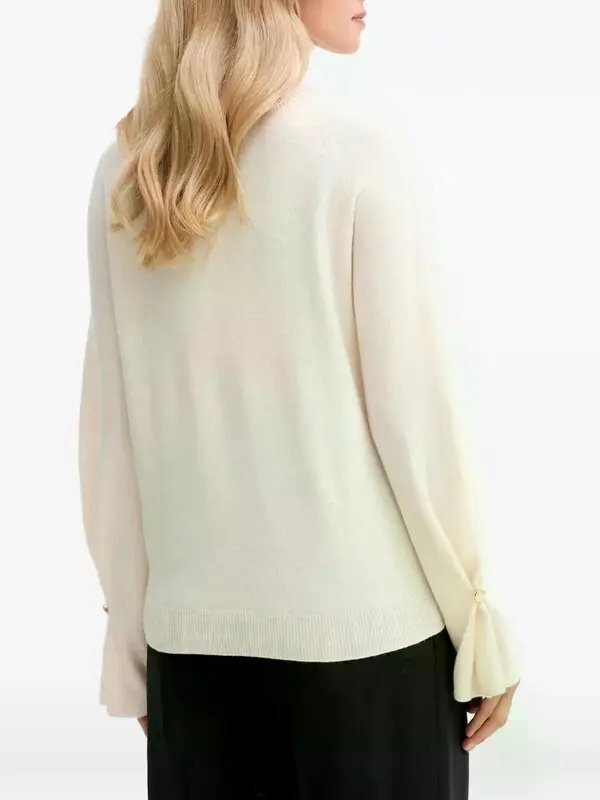 FRACOMINA Gold-tone Button Roll-neck Sweater