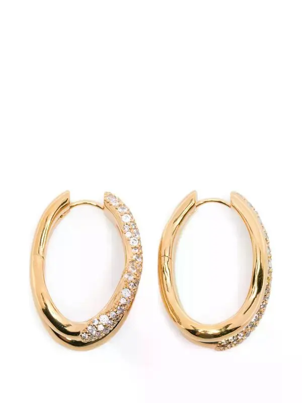 MISSOMA Molten Double Embellished Hoop Earrings - Gold