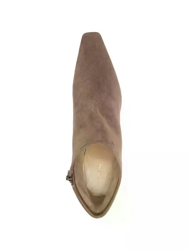 THE ROW Carla Square-toe Stiletto Boots - Brown