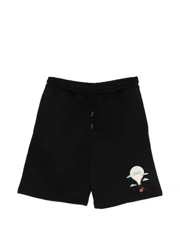 FLANEUR Aéronautique Graphic Drawstring Shorts