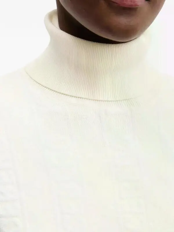 Iceberg Turtleneck Long-sleeve Sweater Embossed Pattern