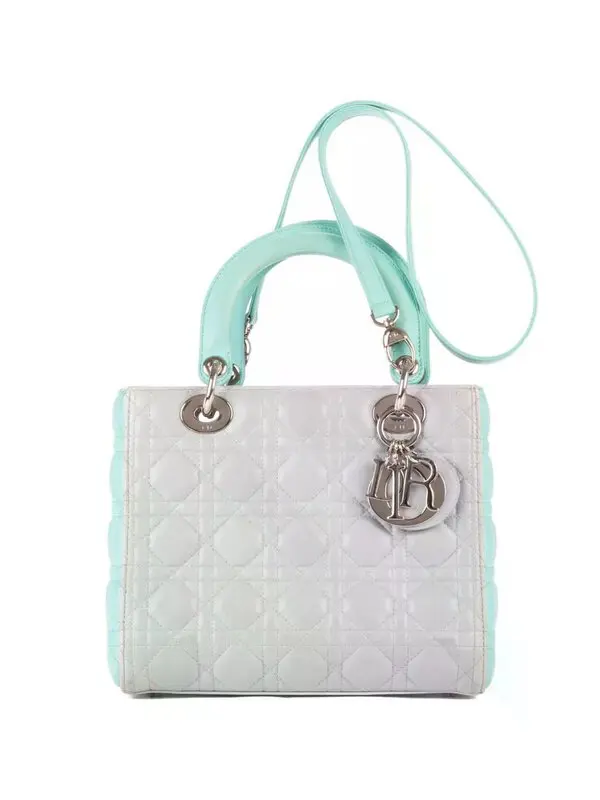 Dior Lady Quilted Tote Bag - Grey
