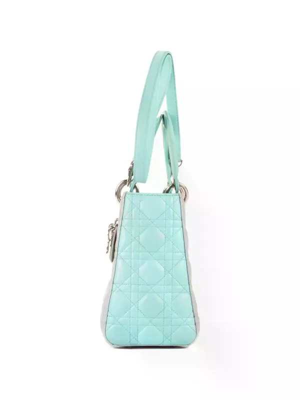Dior Lady Quilted Tote Bag - Grey