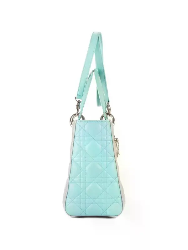 Dior Lady Quilted Tote Bag - Grey