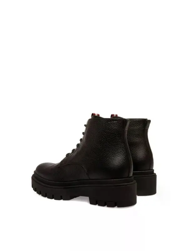 Bally Grained Leather Lace-up Boots