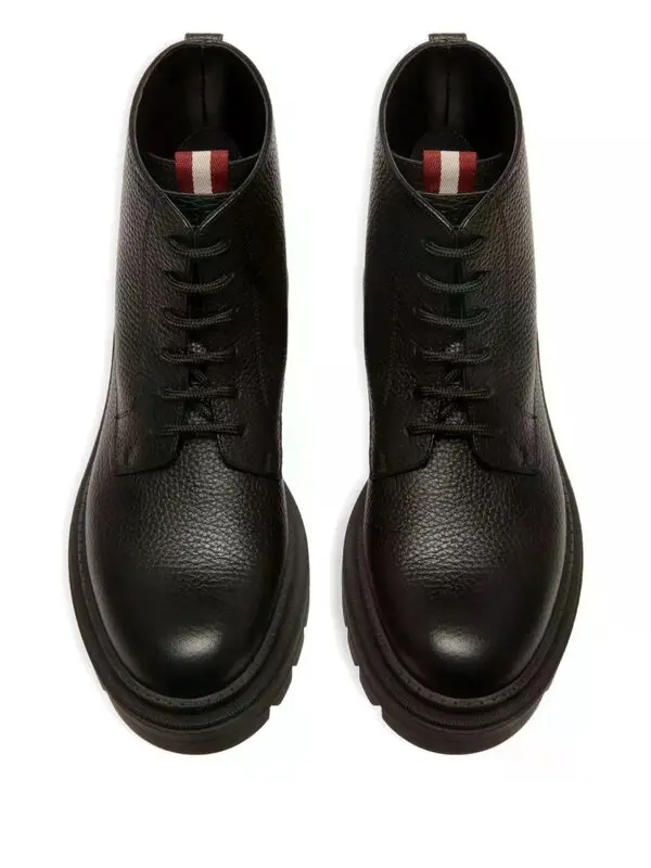 Bally Grained Leather Lace-up Boots