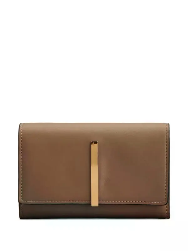TOD'S Bar Tri-fold Wallet - Brown