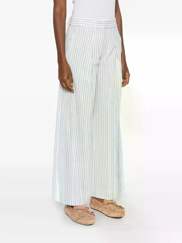 FORTE_FORTE Striped Pleated Trousers