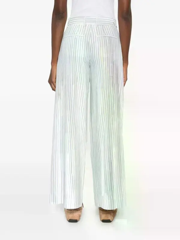 FORTE_FORTE Striped Pleated Trousers