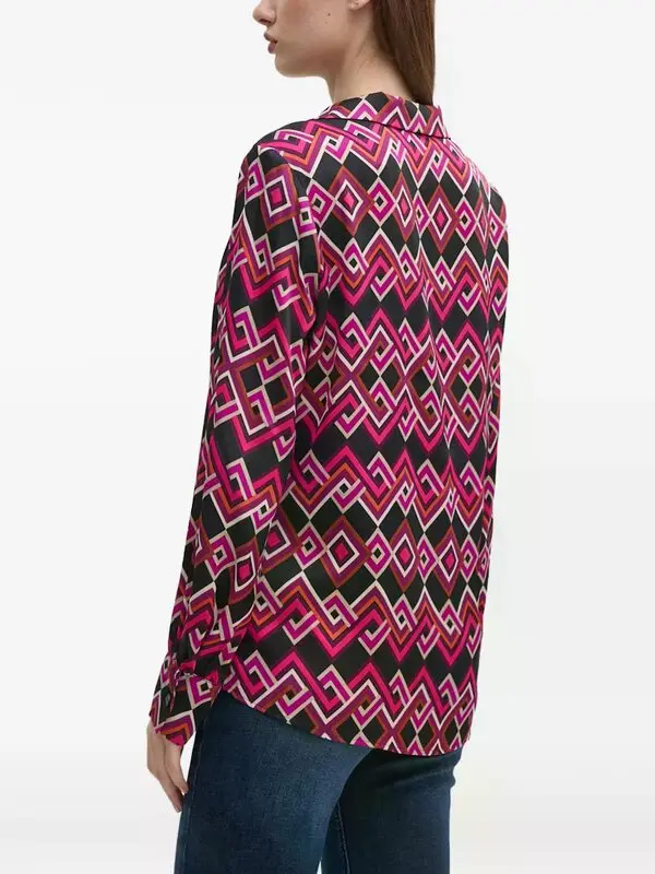 Joseph Ribkoff Geometric-print V-neck Blouse