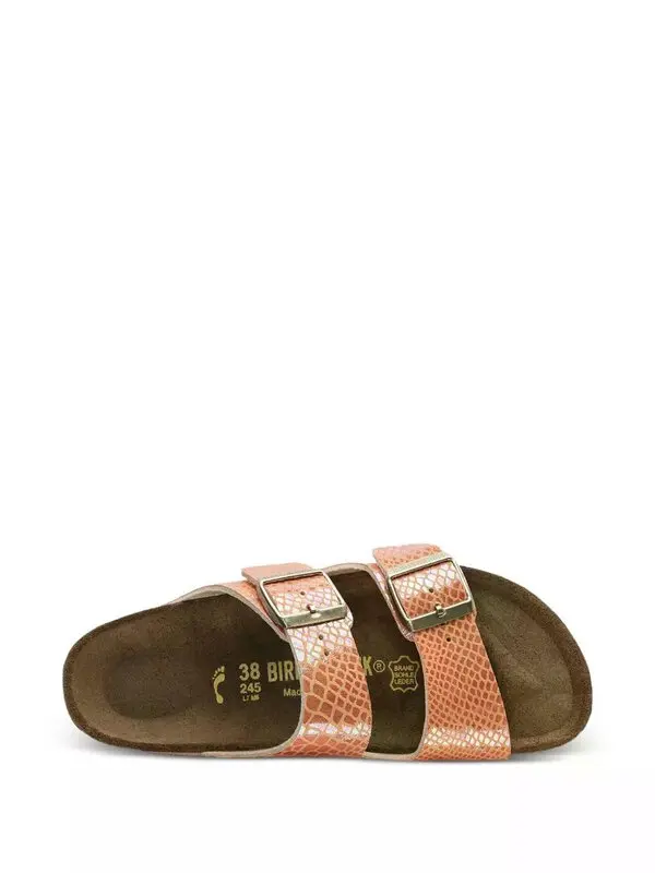 BIRKENSTOCK Arizona Reptile Effect Leather Flip-flops