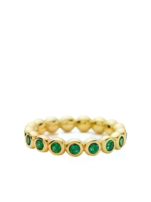 MISSOMA 18k Yellow Vermeil Emerald Eternity Ring - Gold