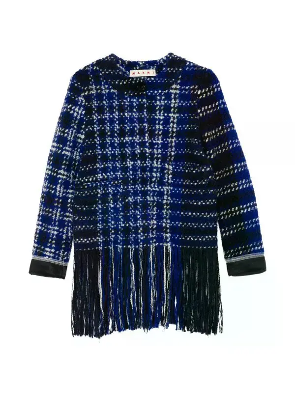 Marni Fringed Tartan Jacket