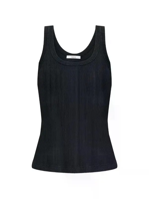 HAIKURE Gem Ribbed-knit Tank Top - Black