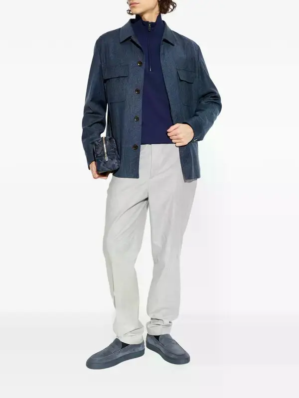 Etro Paisley Pattern Wool Jacket - Blue