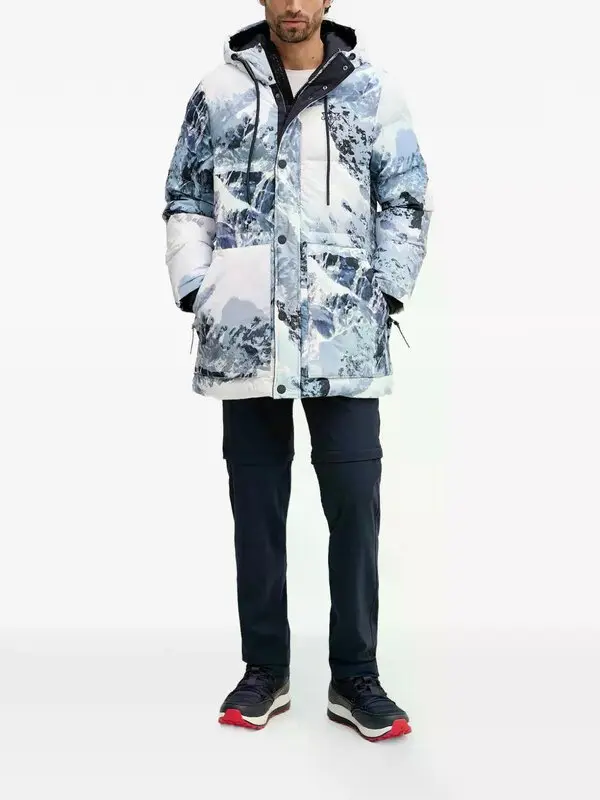 Guess Hooded Print Coat