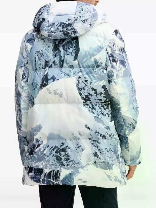 Guess Hooded Print Coat